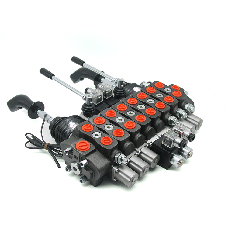 Manual control backhoe control valve